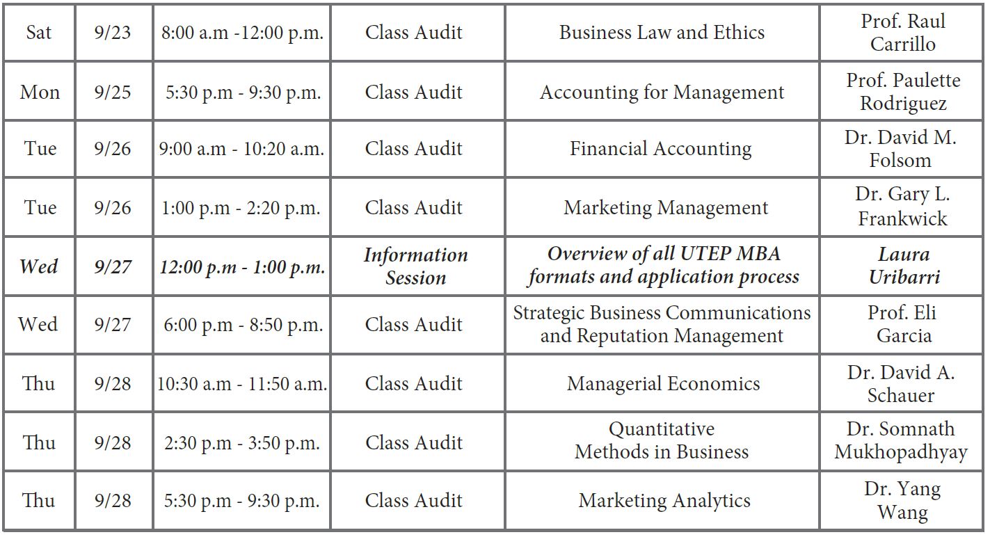 Events - UTEP MBA Business