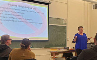 Social Work Students Learn How To Work With The Deaf Population In Seminar