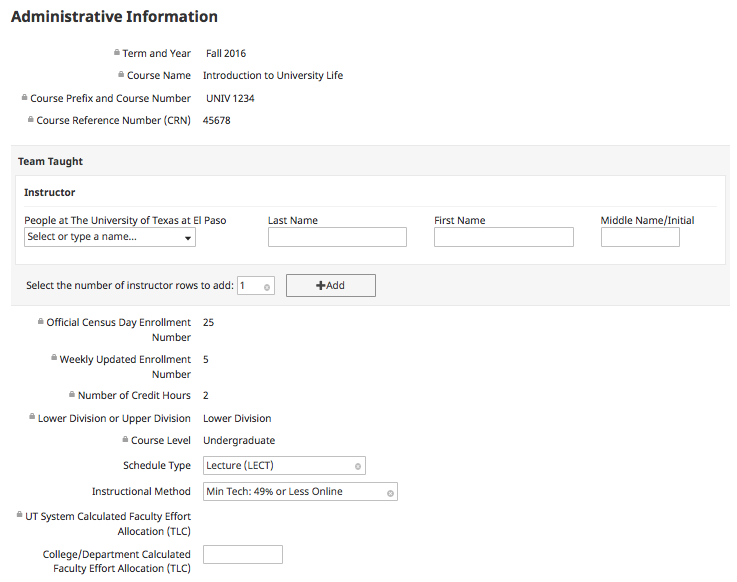 Teaching - Scheduled Teaching