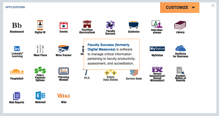 Faculty Success Updates Page