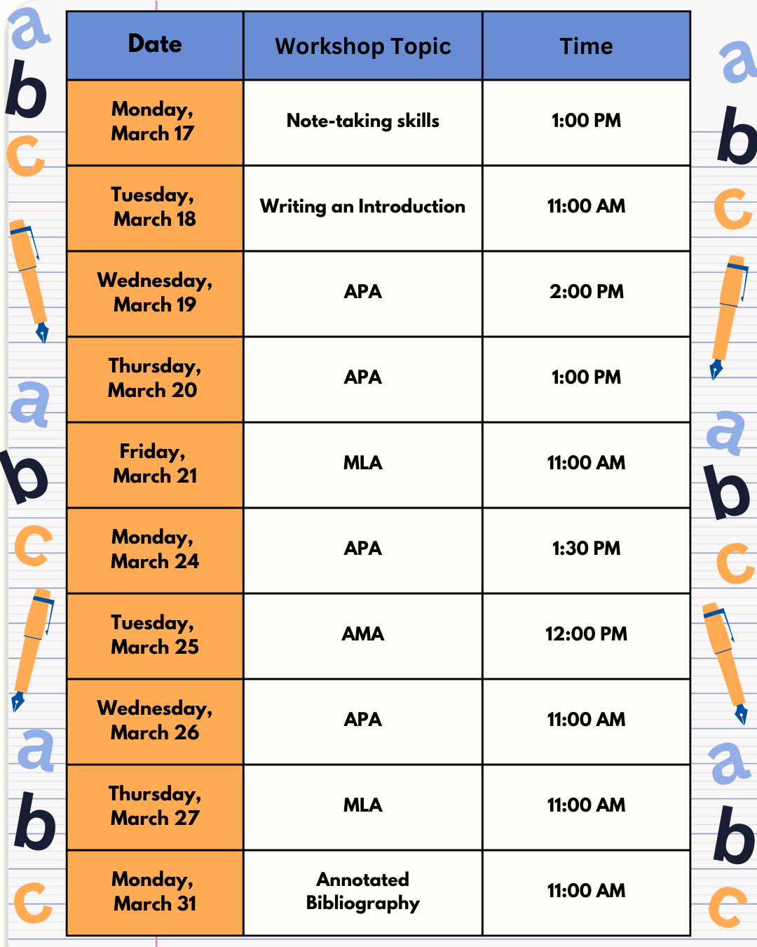 Workshops