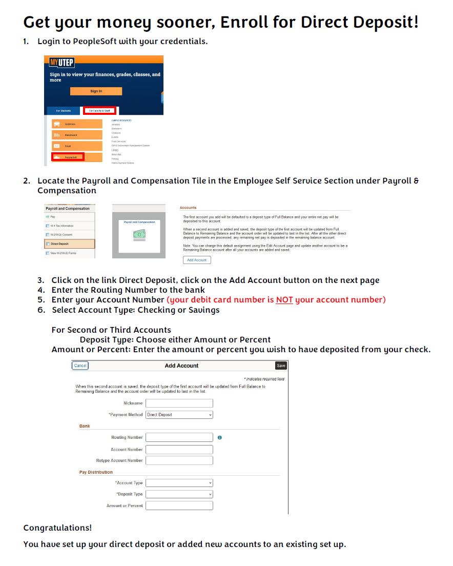 Direct Deposit