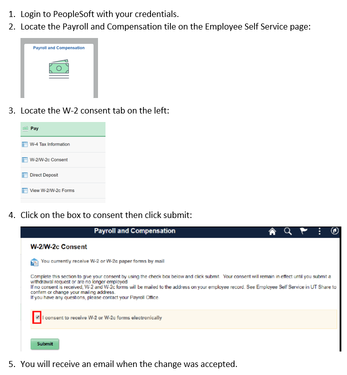 W-2 Electronic Set Up